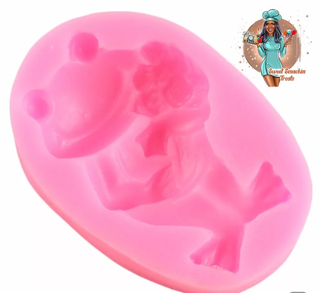 Frog Mold, Reptile Mold, Frog With Flowers, Cake Decorating, Chocolate ...