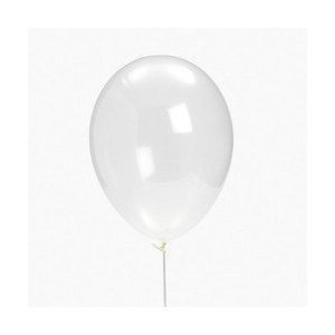 12" (5 Ct) Clear Latex Balloon, Transparent Balloon, Party Supplies ...