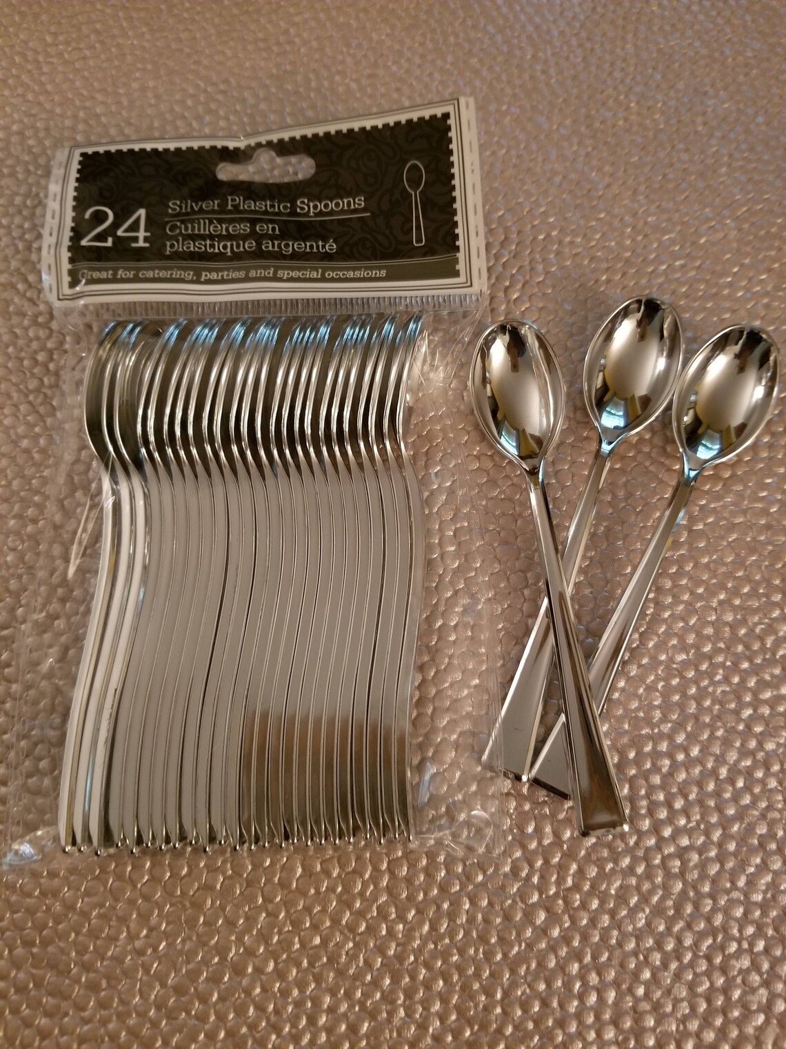 24 Ct. Mini Silver Plastic Dessert Spoon 4.5 Length - Etsy