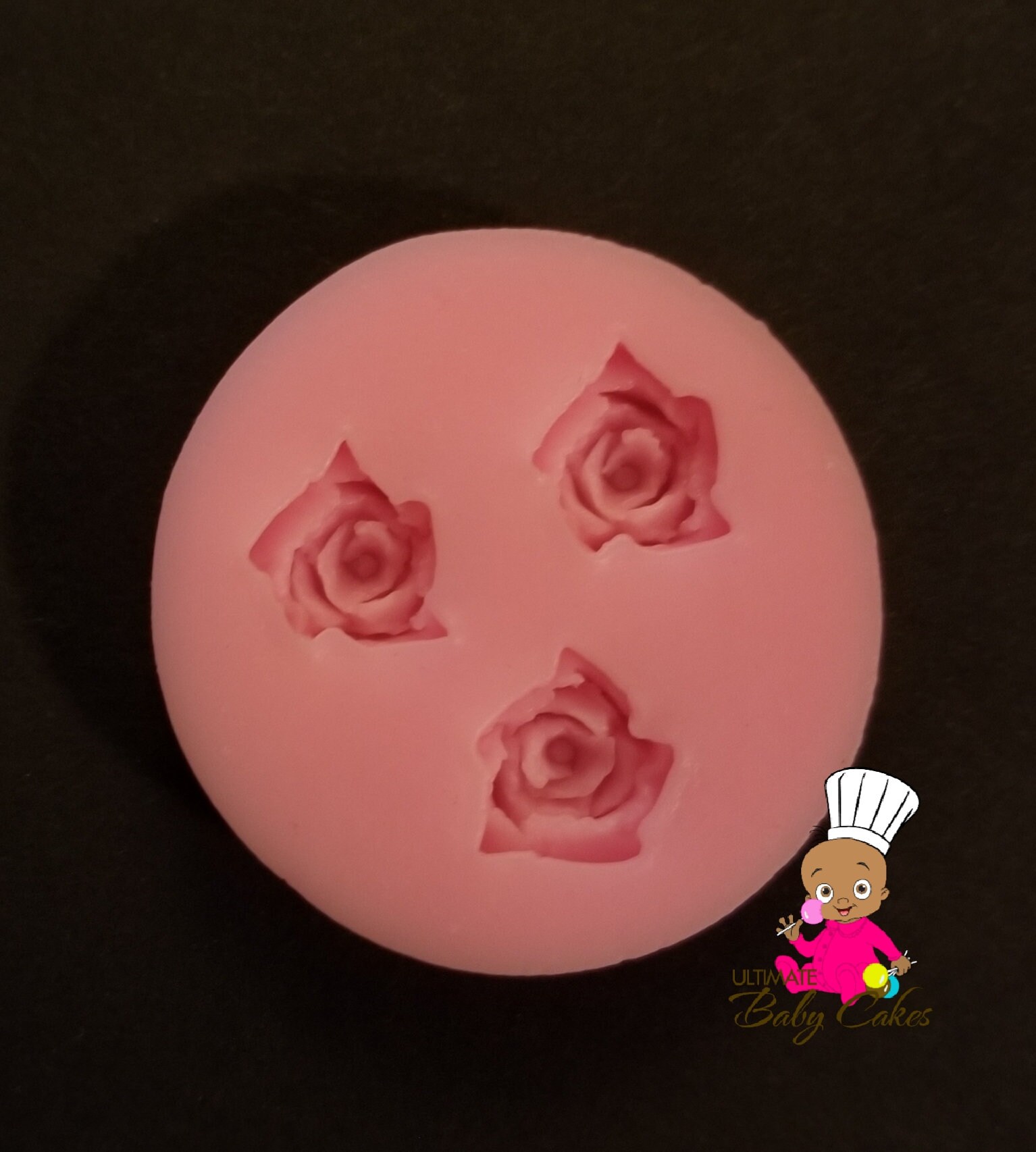Mini Rose Bud Mold - Rose Silicone Mold - 3 Cavities - Petals Flower ...