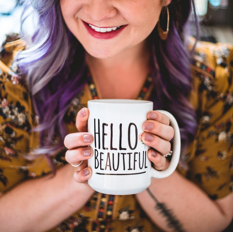 Hello Beautiful Coffee Mug Tea Mug for Her Ladies Gift - Etsy