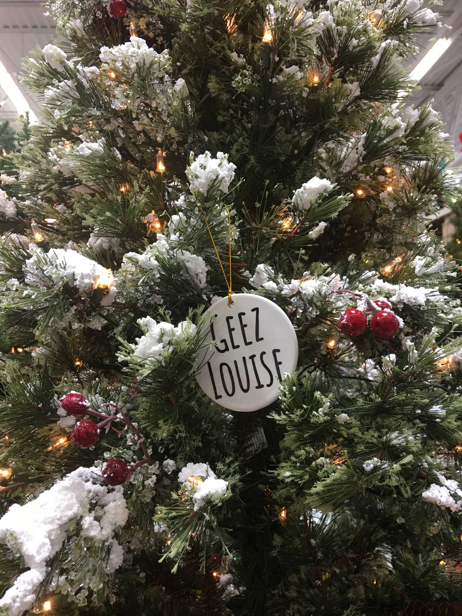 Geez Louise Christmas Ornament , Grandmas Old Fashion Cuss Words, Funny ...