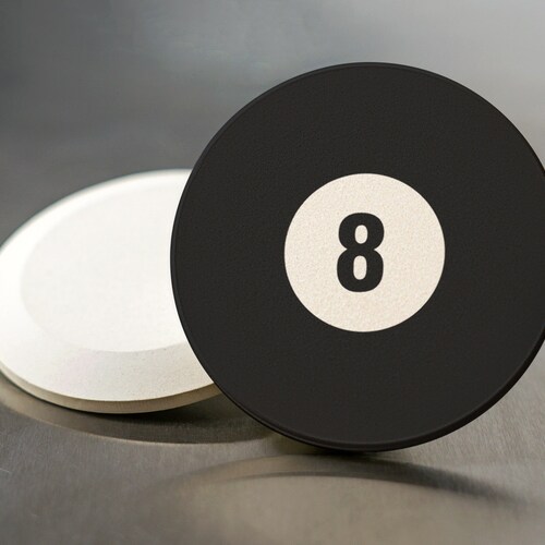 Pool Ball Car Coaster 8 Ball Sandstone Coasters Set of 2 - Etsy