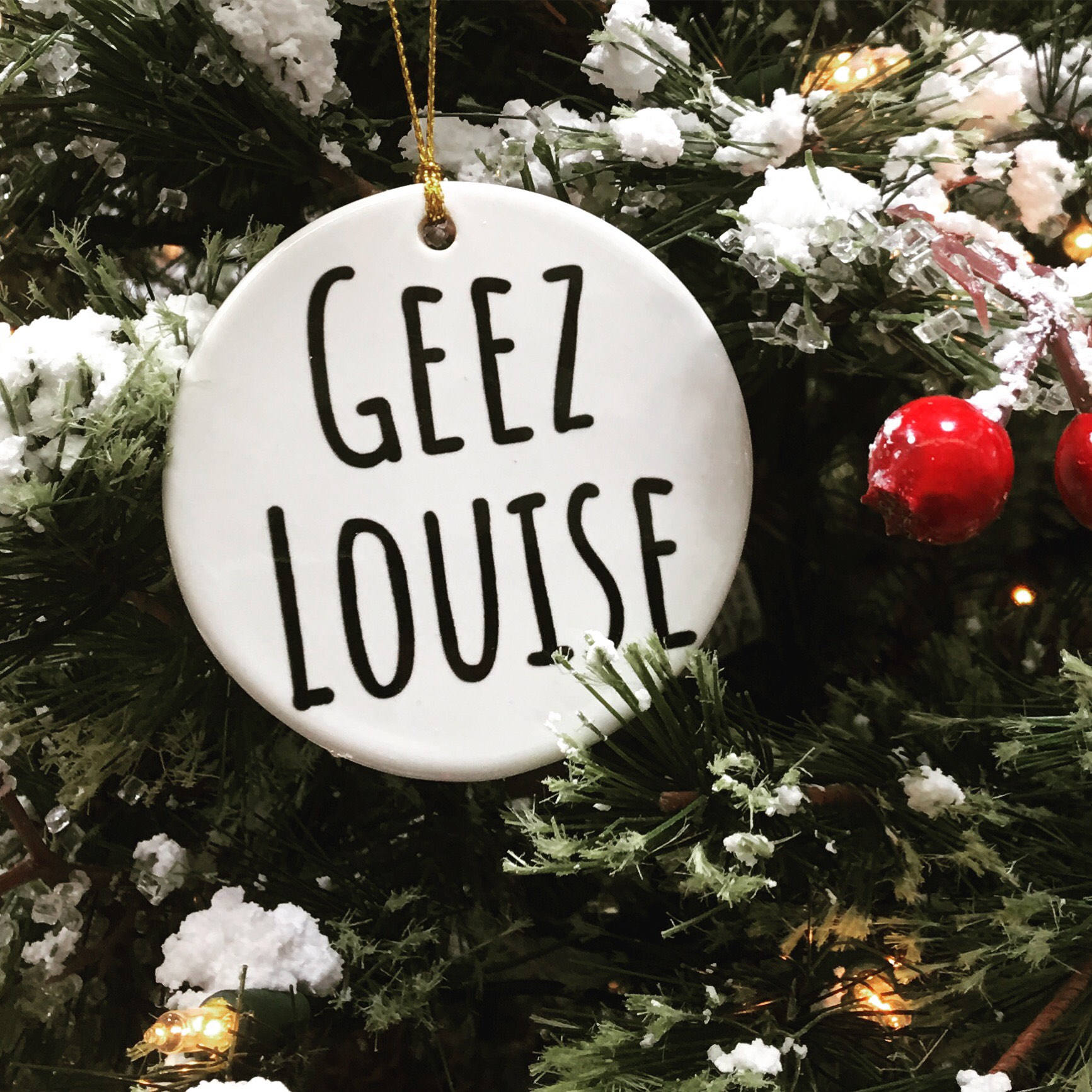 Geez Louise Christmas Ornament Grandmas Old Fashion Cuss - Etsy