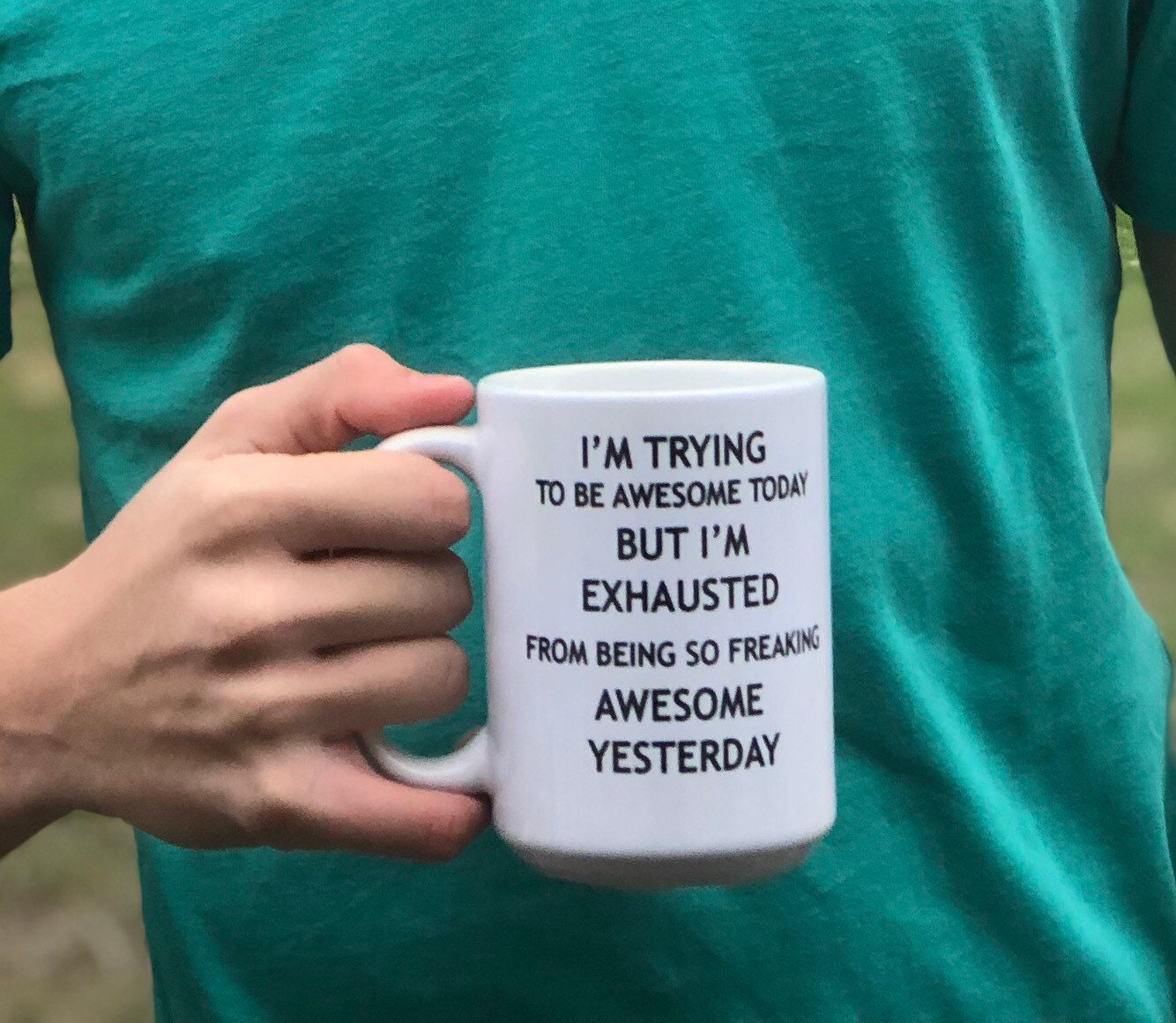 Funny Work Mug I'm Trying to Be Awesome Today But.... - Etsy