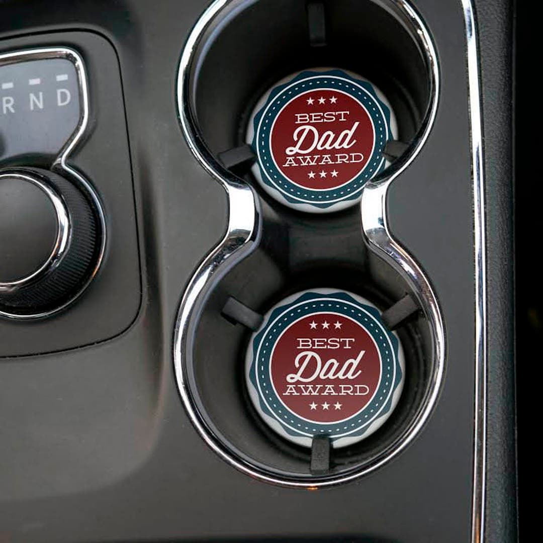Best Dad Award, Sandstone Car Coaster Set of 2, Coasters Gift, New Gift ...