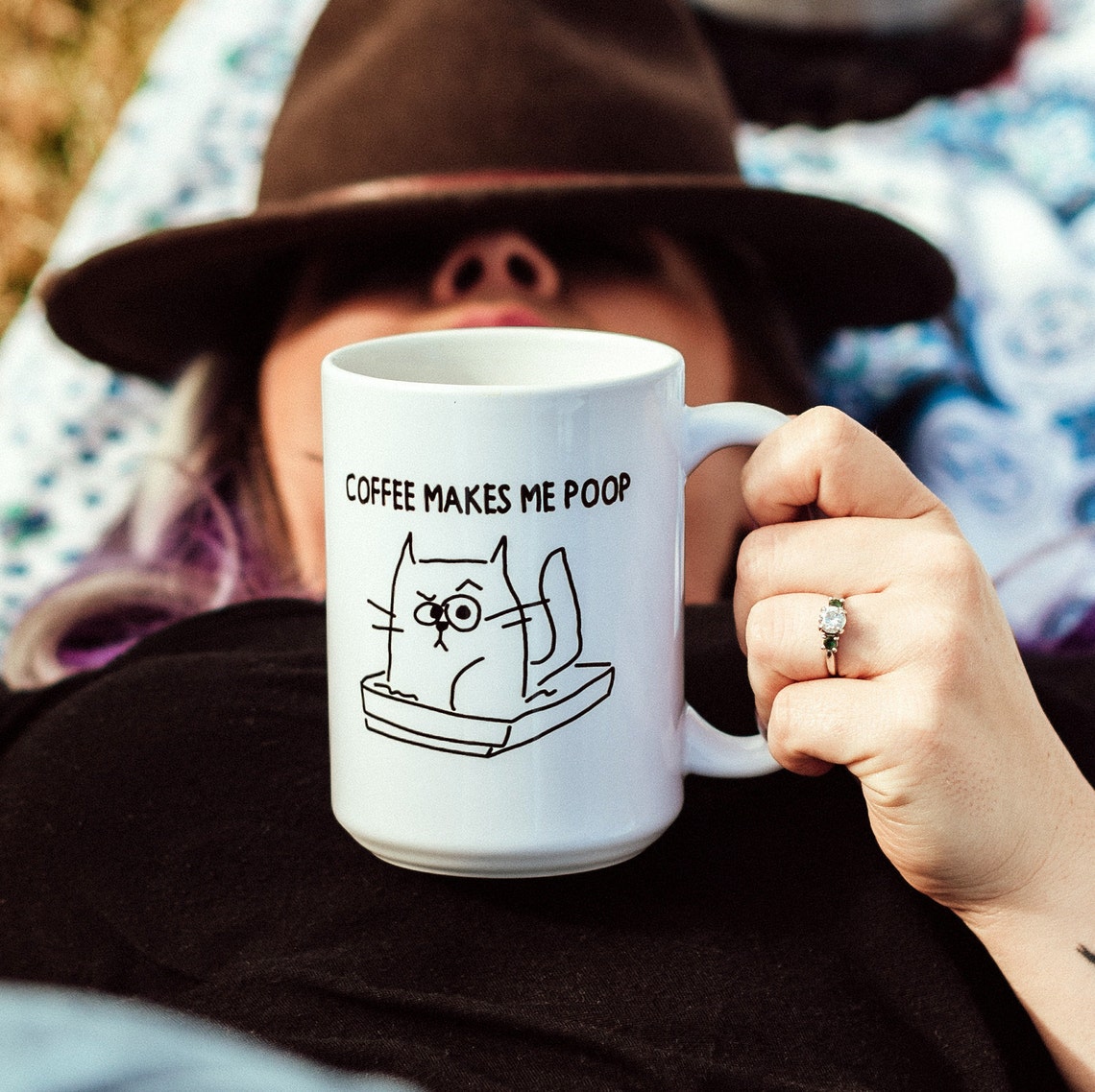 Funny Cat Mug, Coffee Makes Me Poop Cup, Funny Mugs for Cat Lovers ...