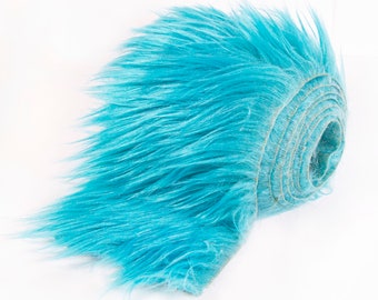 Turquoise Faux Fur Fabric - Etsy