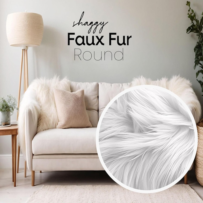 Round Blue Plush Rug - Etsy