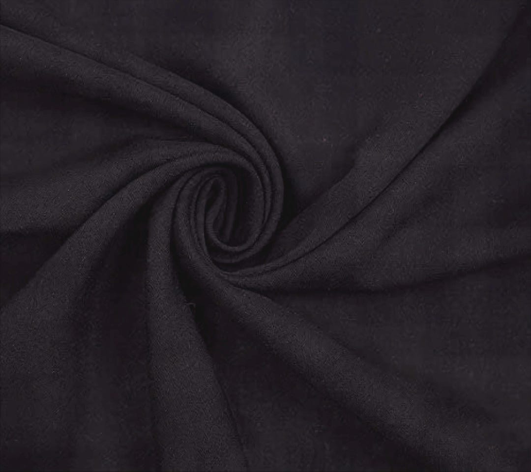 Black Rayon Challis Fabric: Lightweight 55" Wide for Sewing - Etsy