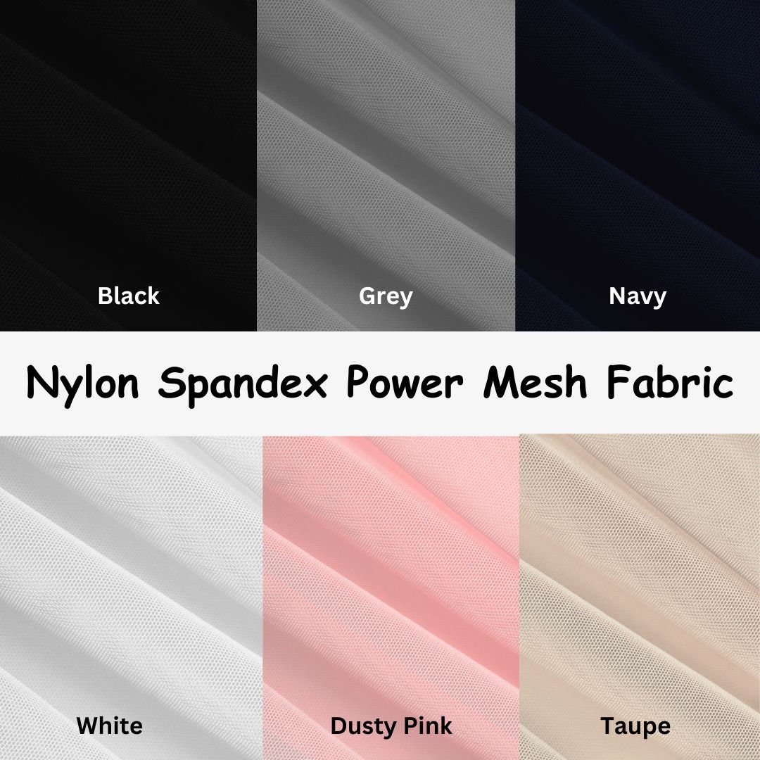Fabricla Power Mesh Fabric | 4-way Stretch Lightweight Sheer Power Mesh ...