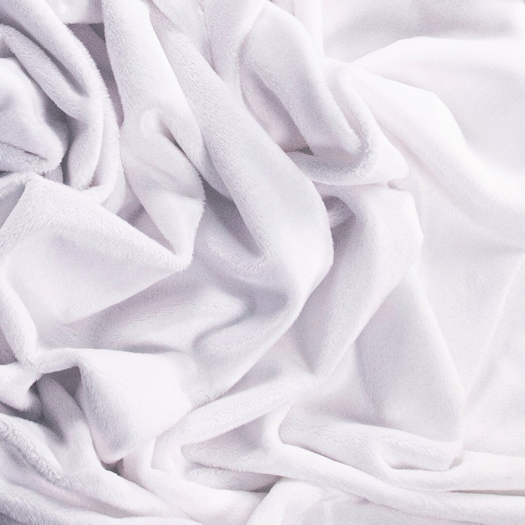 Fabricla Solid Minky Soft Fabric Sold by the Yard Home Decor, Blanket ...