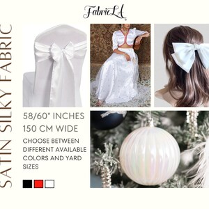 Fabricla Charmeuse Satin Fabric 58/60 Wide Satin Silky Fabric by the ...