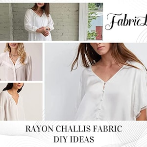 Rayon Challis Fabric by the Yard: Lightweight & Wrinkle Resistant in ...