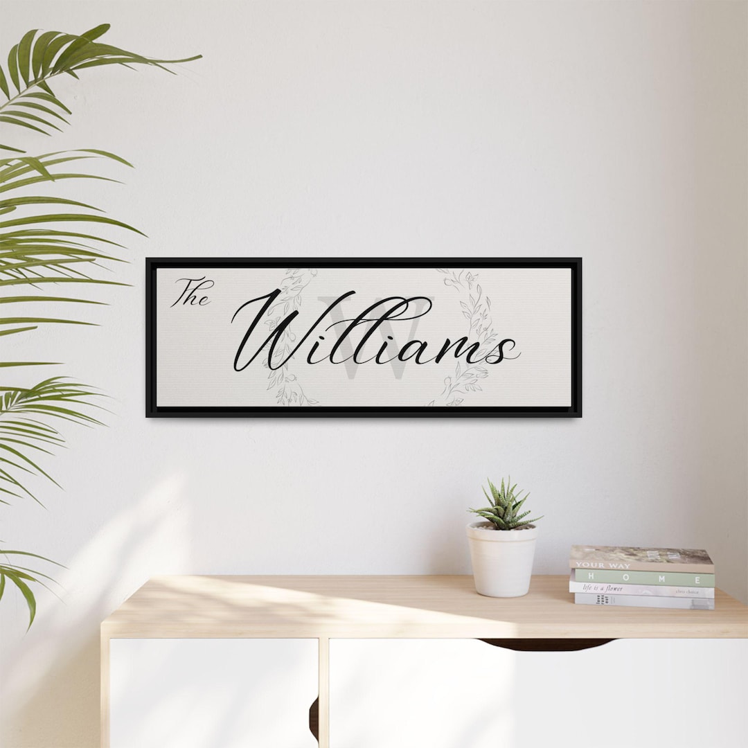 Personalized Family Name Sign | Custom Home Wall Decor (12x36 - Etsy