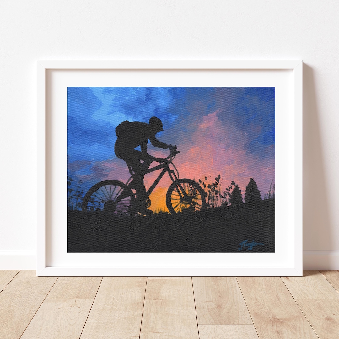 Mountain Bike Art, Biking Wall Art, Mountain Biking Poster, Biking ...