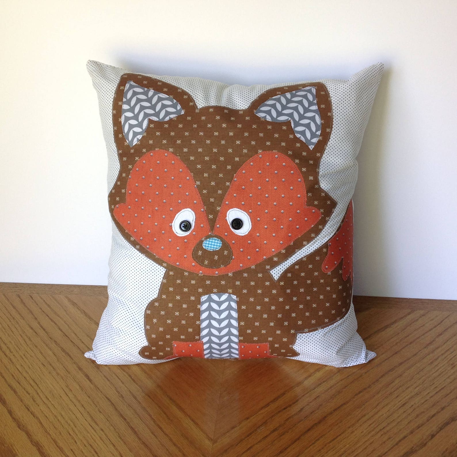 Woodland Animal Applique PATTERN FOX Pillow Pattern Pillow | Etsy