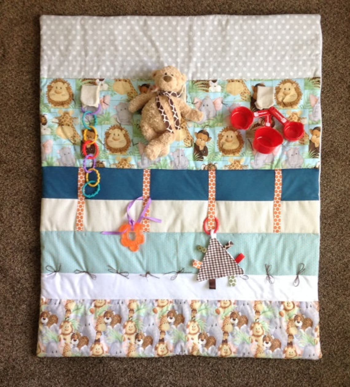 Easy Play Mat PATTERN TUTORIAL - Tummy Time - Baby Quilt Pattern ...