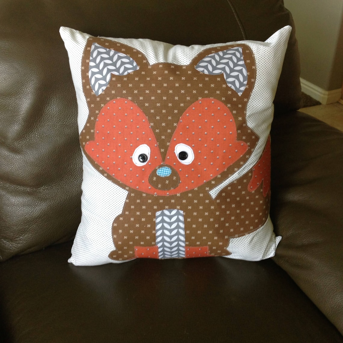 Woodland Animal Applique PATTERN FOX Pillow Pattern Pillow | Etsy