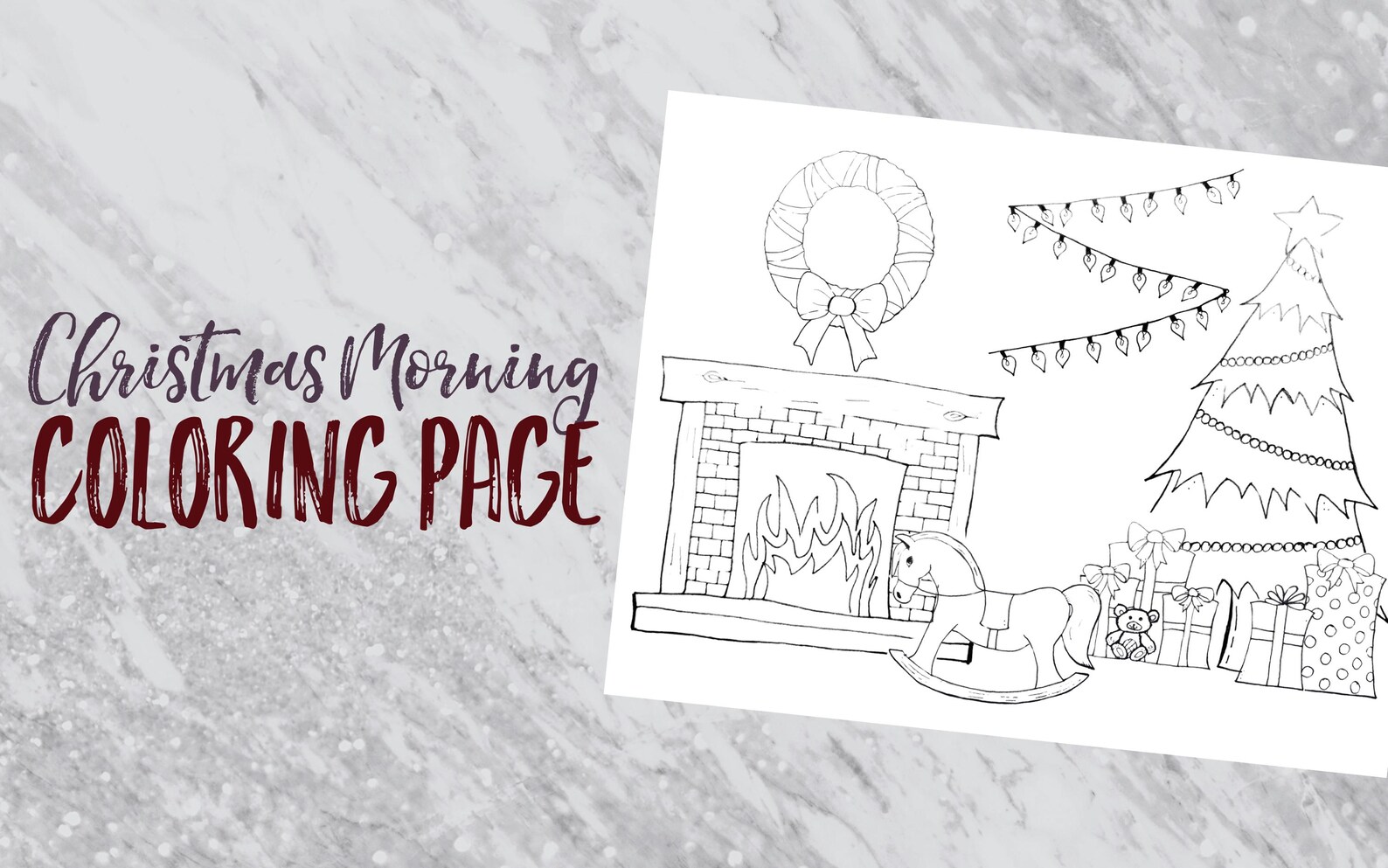 Christmas Morning Coloring Page | Instant Download - Etsy