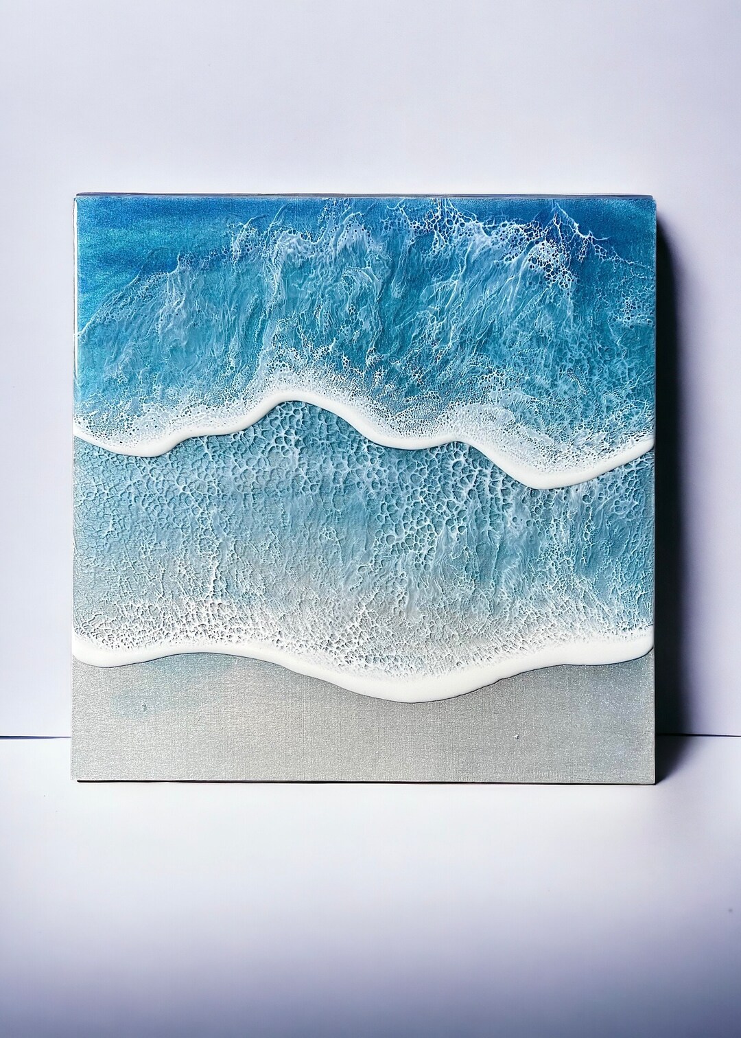 Original Resin Art, Resin Seascape, Resin Beach Ocean Painting, Epoxy ...