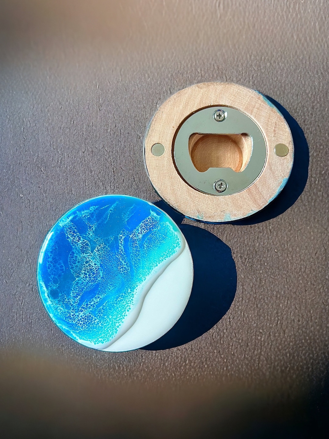 Magnetic Bottle Opener | Resin Wood Beer Opener | Fridge Magnet Beer ...