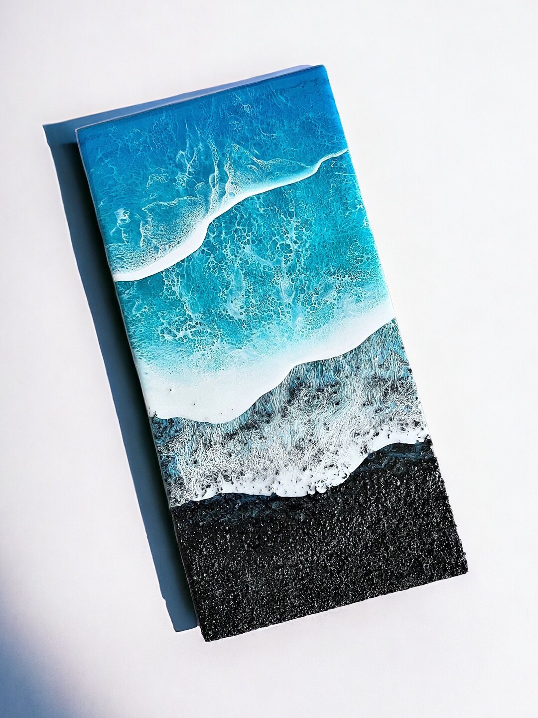 Original Resin Art, Ocean Wave Painting, Ocean Art 3D Beach Painting ...