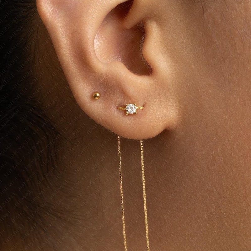 Double Lobe Piercing - Etsy