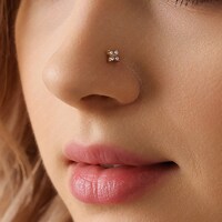Gold Nose Stud - Etsy UK