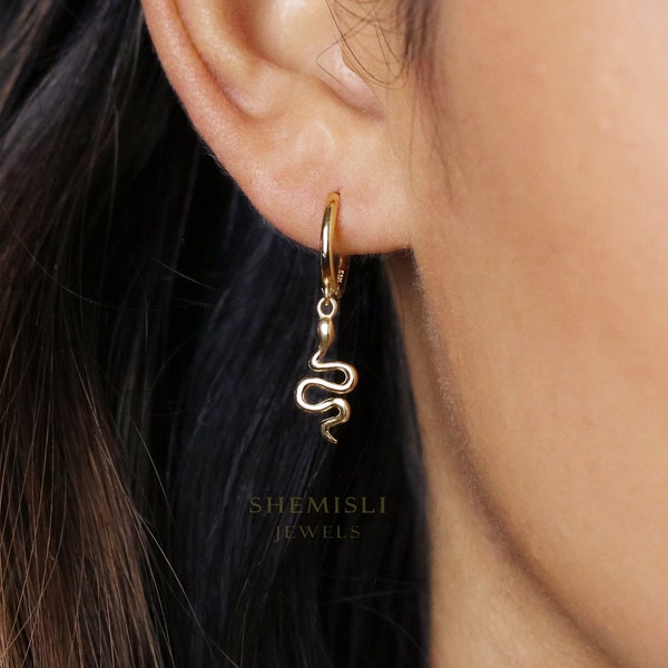 Gold Snake Earrings - Etsy