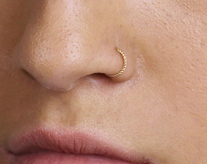Simple Nose Ring No Hinge Design 20ga 5 6 7 8 9 10mm - Etsy