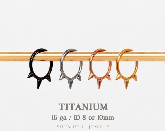 Double Septum Ring Crescent Moon Hoop Daith Hoop Hinged - Etsy