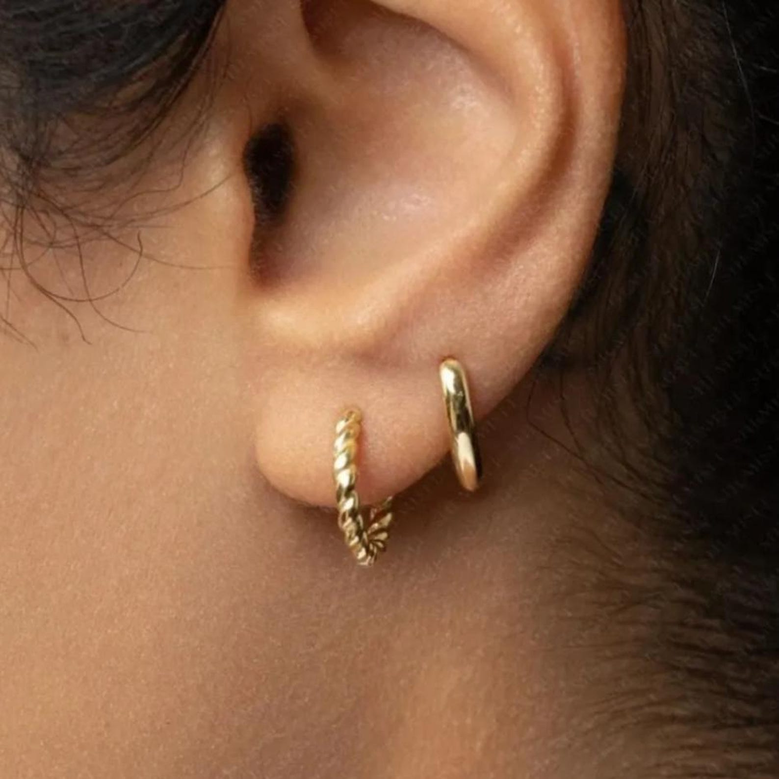 Huggies Earring Set, Stacking, Minimalist Style, A-SH590 SH034 - Etsy