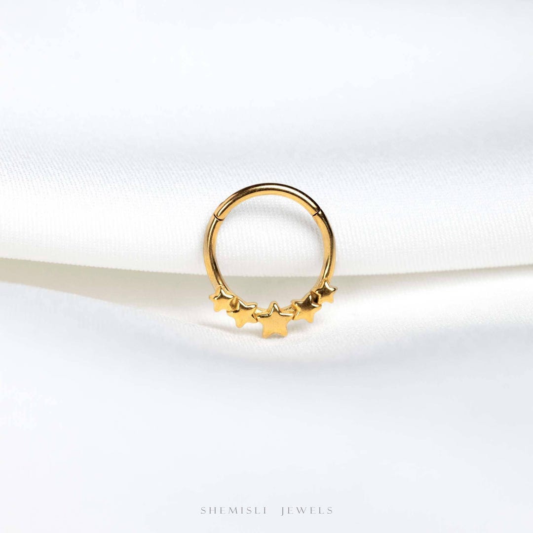 Five Stars Nose Ring, Septum Hoop, Minimalist Style, A-SH686 SH687 - Etsy