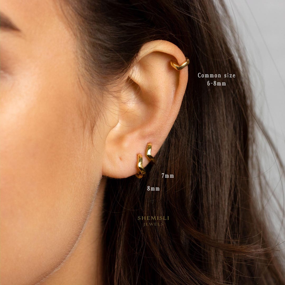 V Shape Cartilage Hoop, Unisex, Gold, Silver SHEMISLI - SH059 SH060 ...