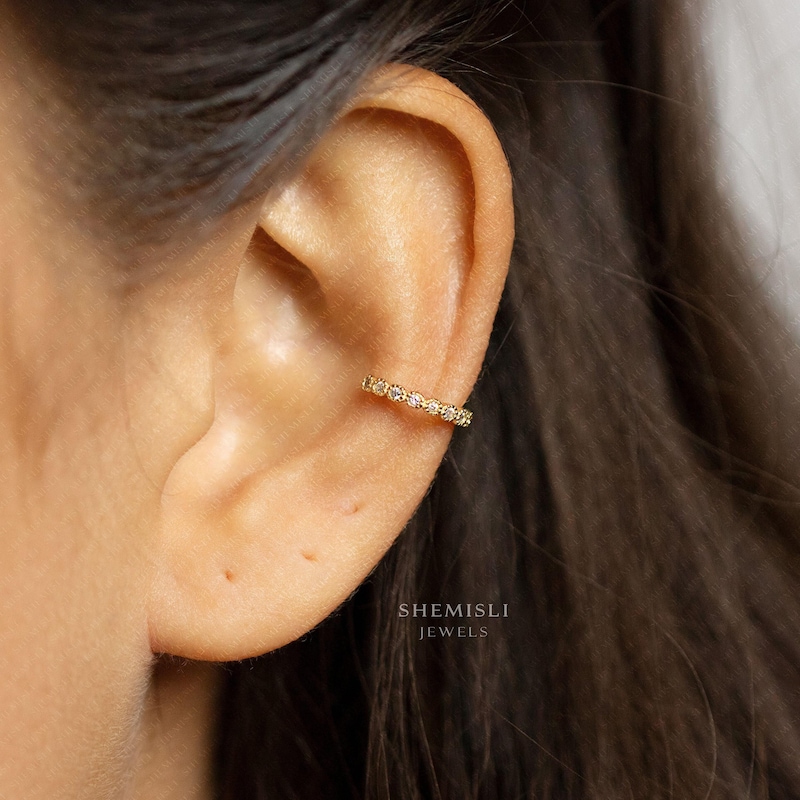 Gemstone Ear Cuff - Etsy