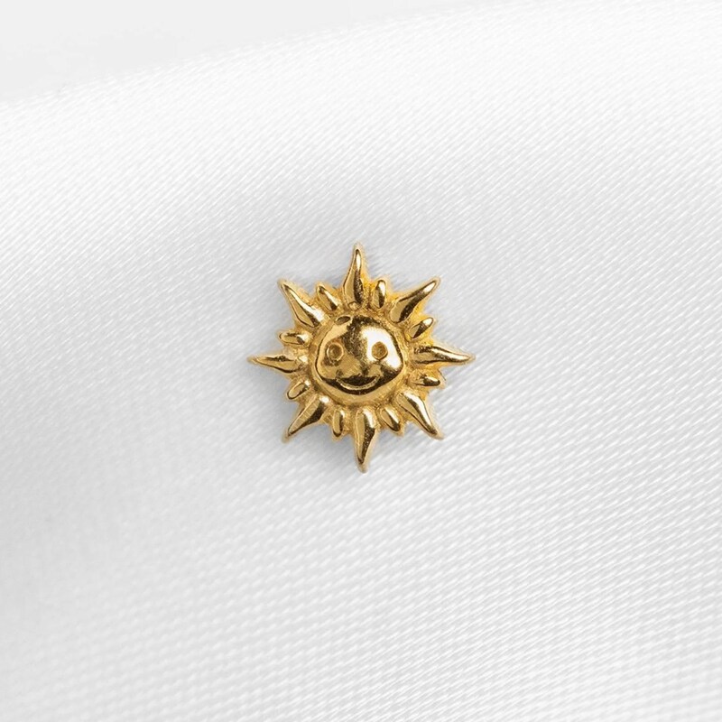 Sun Earring Titanium Stud - Etsy