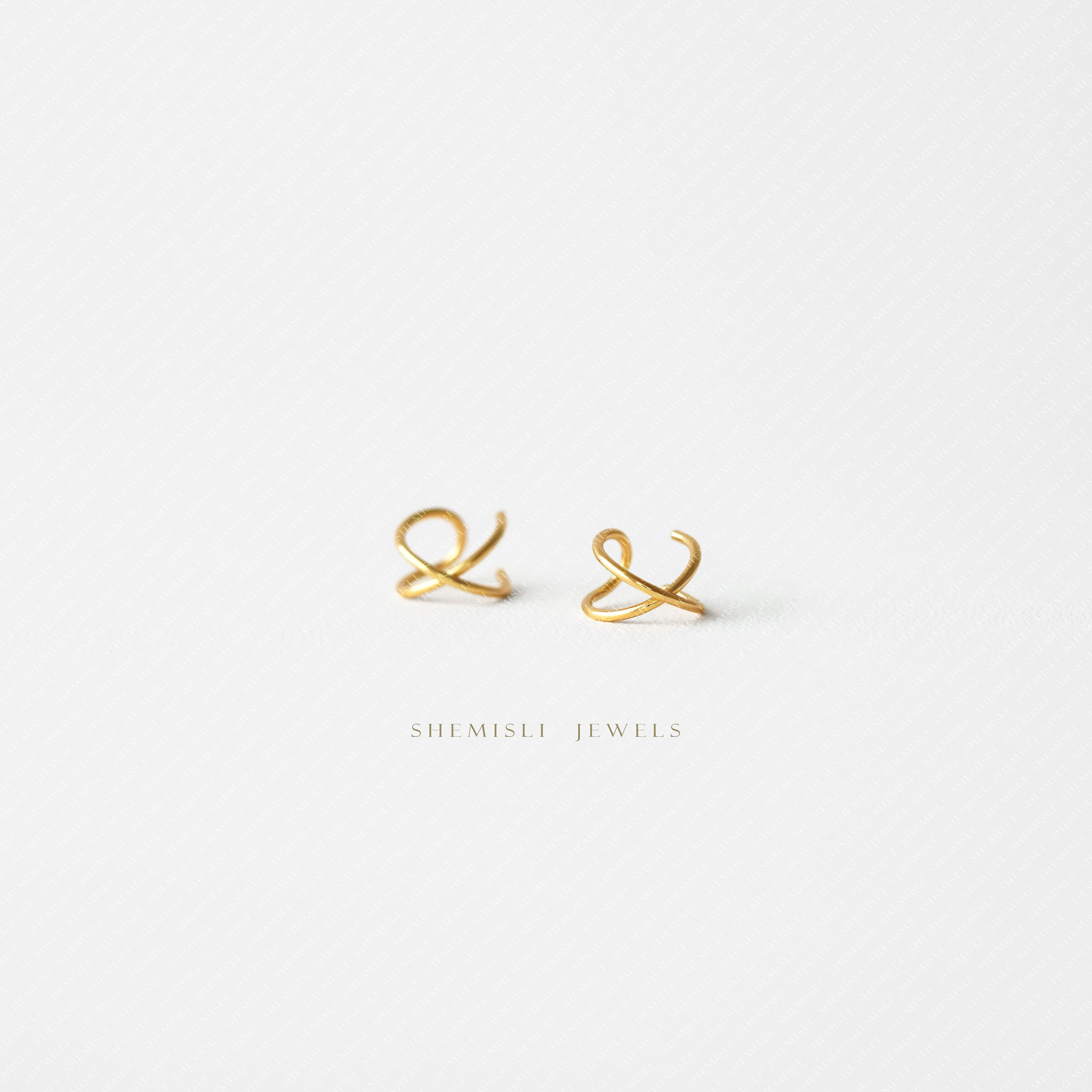 Tiny Thin Criss Cross Helix Cuff Upper Ear Cuff Earring No - Etsy