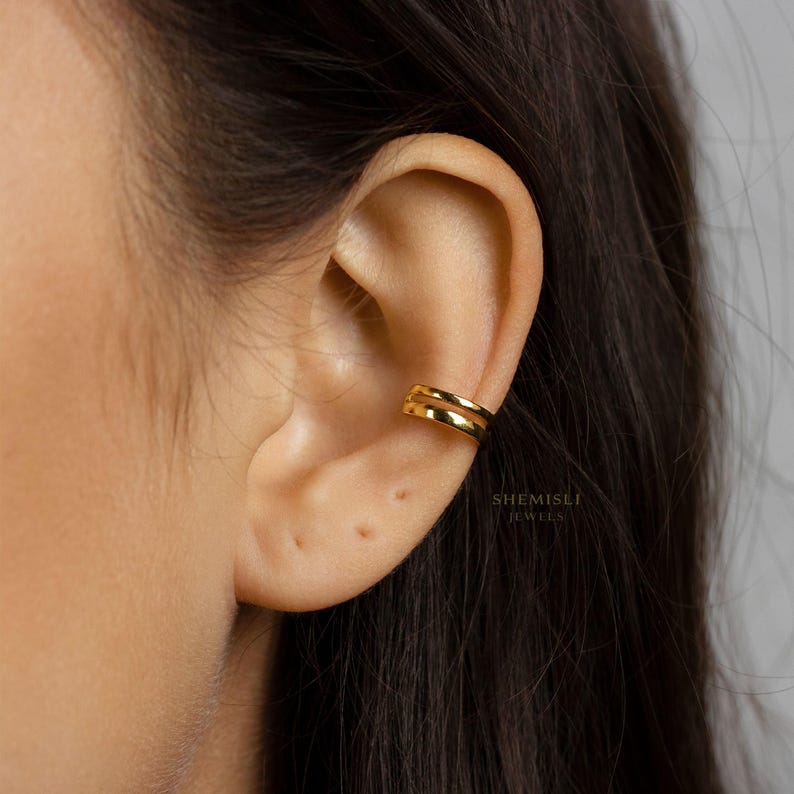 Double Band Ear Cuff, Conch Earring, Minimalist Style, A-SF019 - Etsy