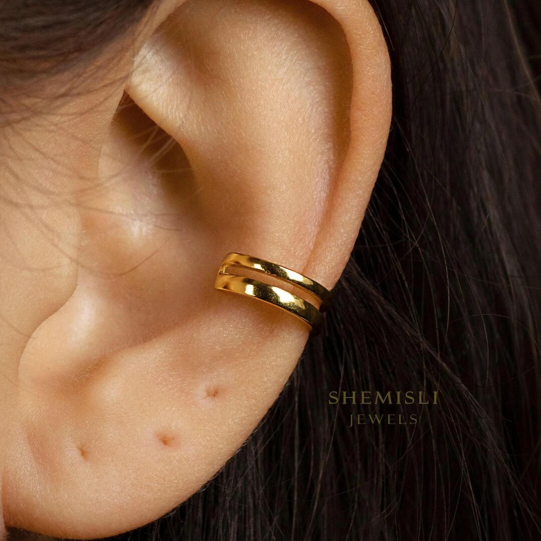 Double Band Ear Cuff, Conch Earring, Minimalist Style, A-SF019 - Etsy