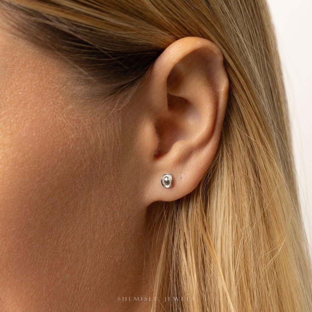 Tiny Cowboy Cowgirl Hat Threadless Flat Back Earrings, 20,18,16ga, 5 ...