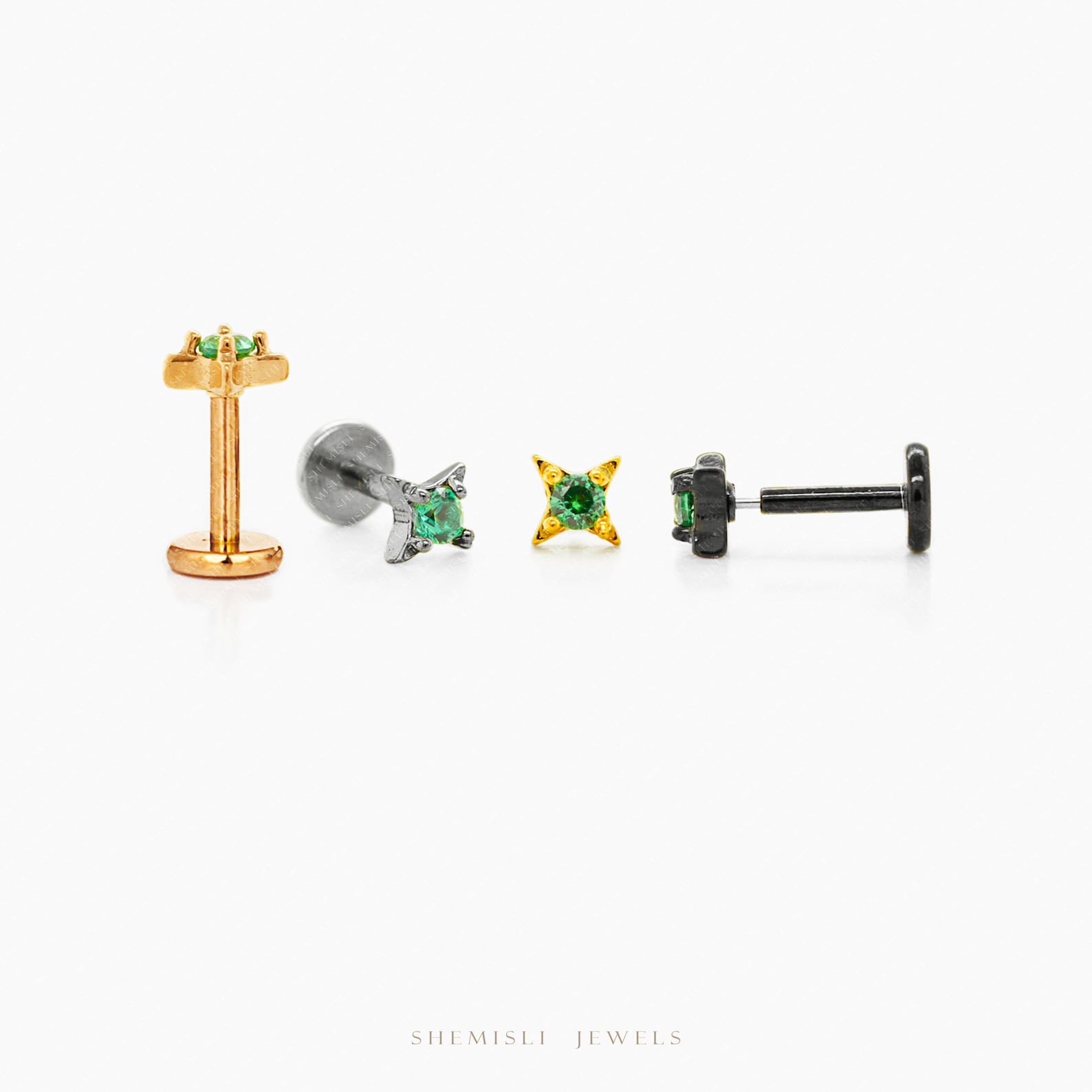 Twinkle Star Nose Stud, Threadless Flat Back, Minimalist Style, A-SS908 ...