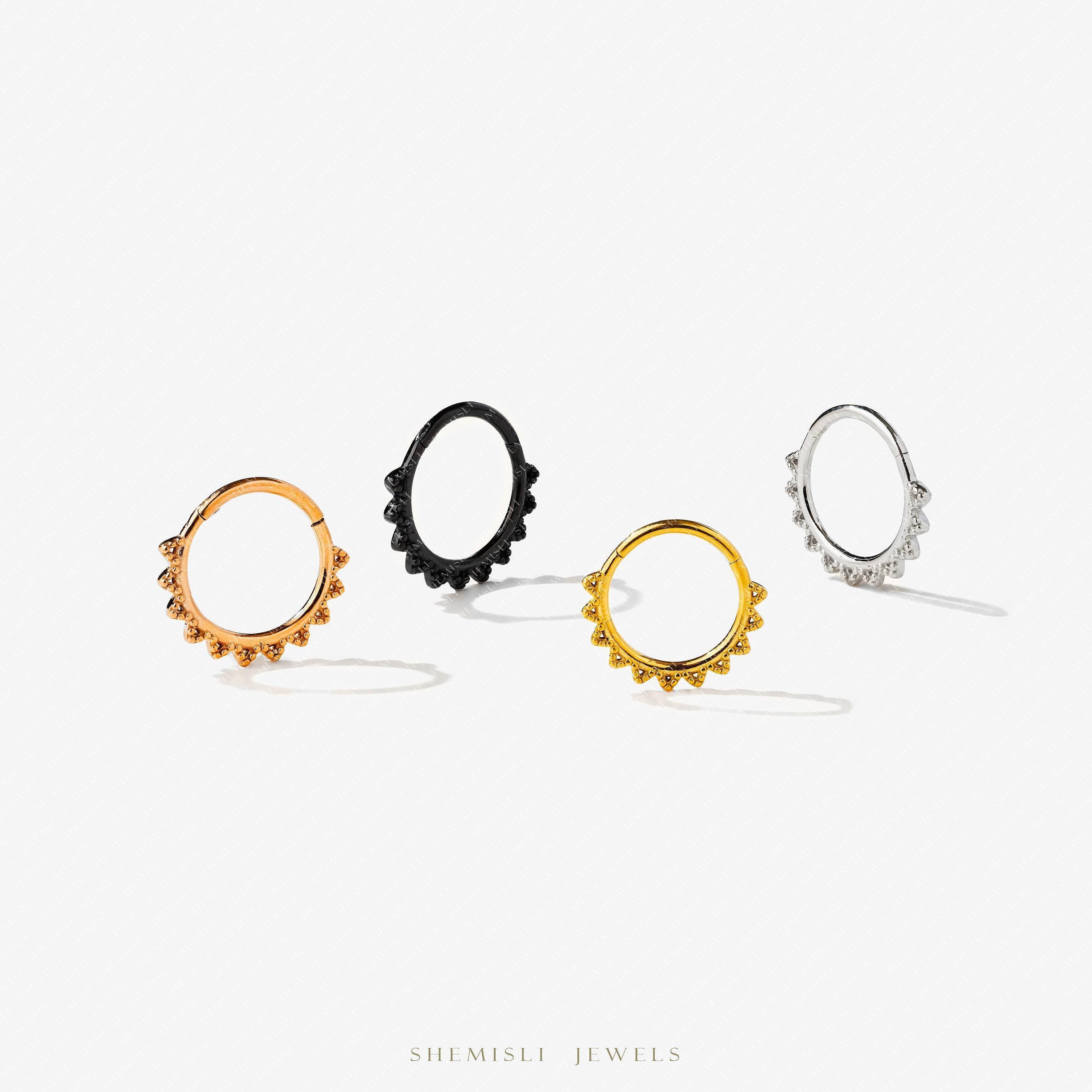 Sun Daith Hoop, Clicker Earring, Minimalist Style, A-SH680 SH681 - Etsy
