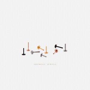 Tiny Safety Pin Threadless Flat Back Nose Stud, 20,18,16ga, 5-10mm ...