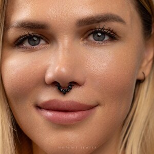 Bat Septum Ring, Nose Ring, Daith Ring, Hinged Clicker Hoop, 16ga 8mm ...