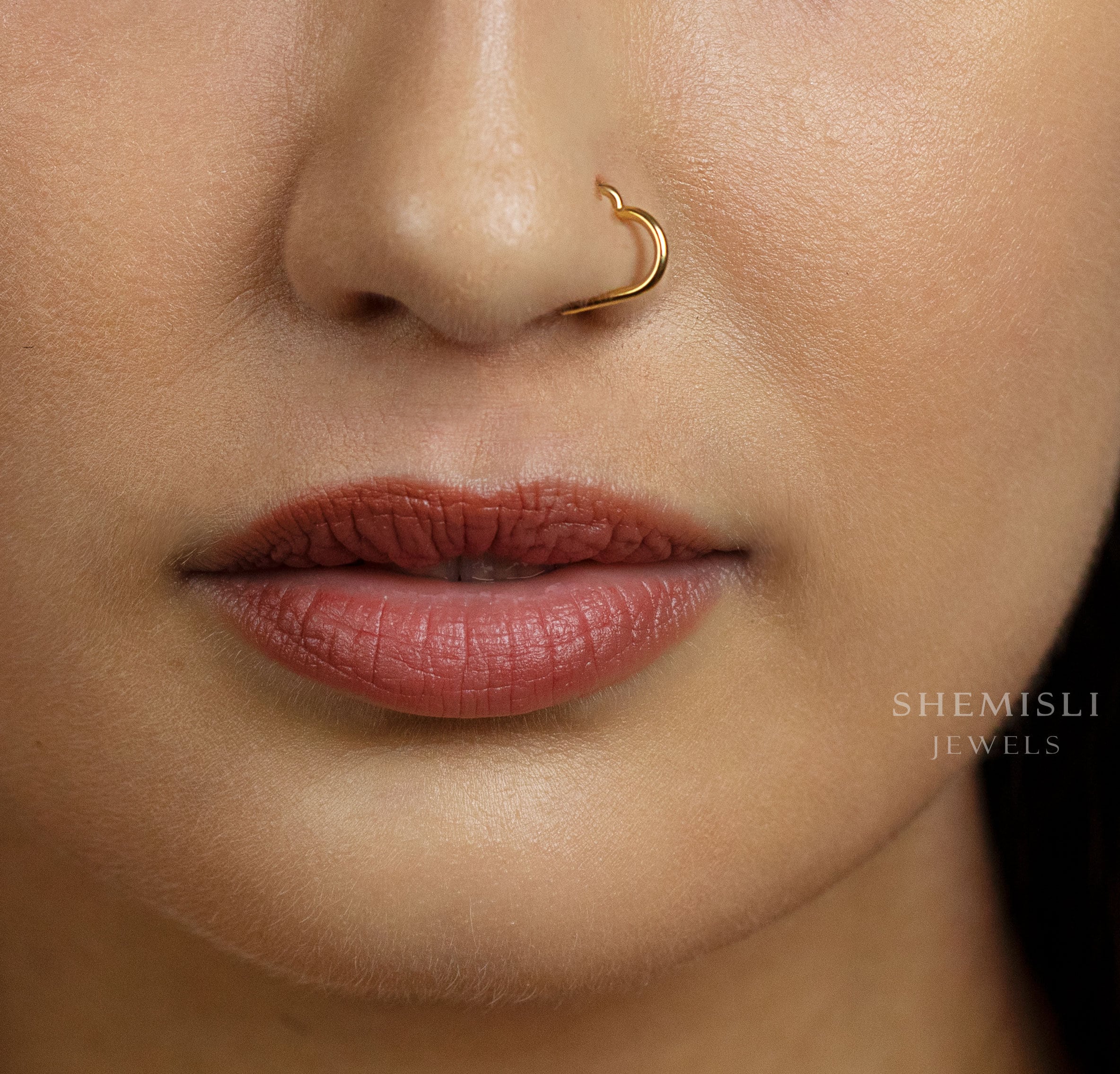 Heart Shape Nose Ring Daith Hoop Hinged Clicker Hoop 16ga - Etsy