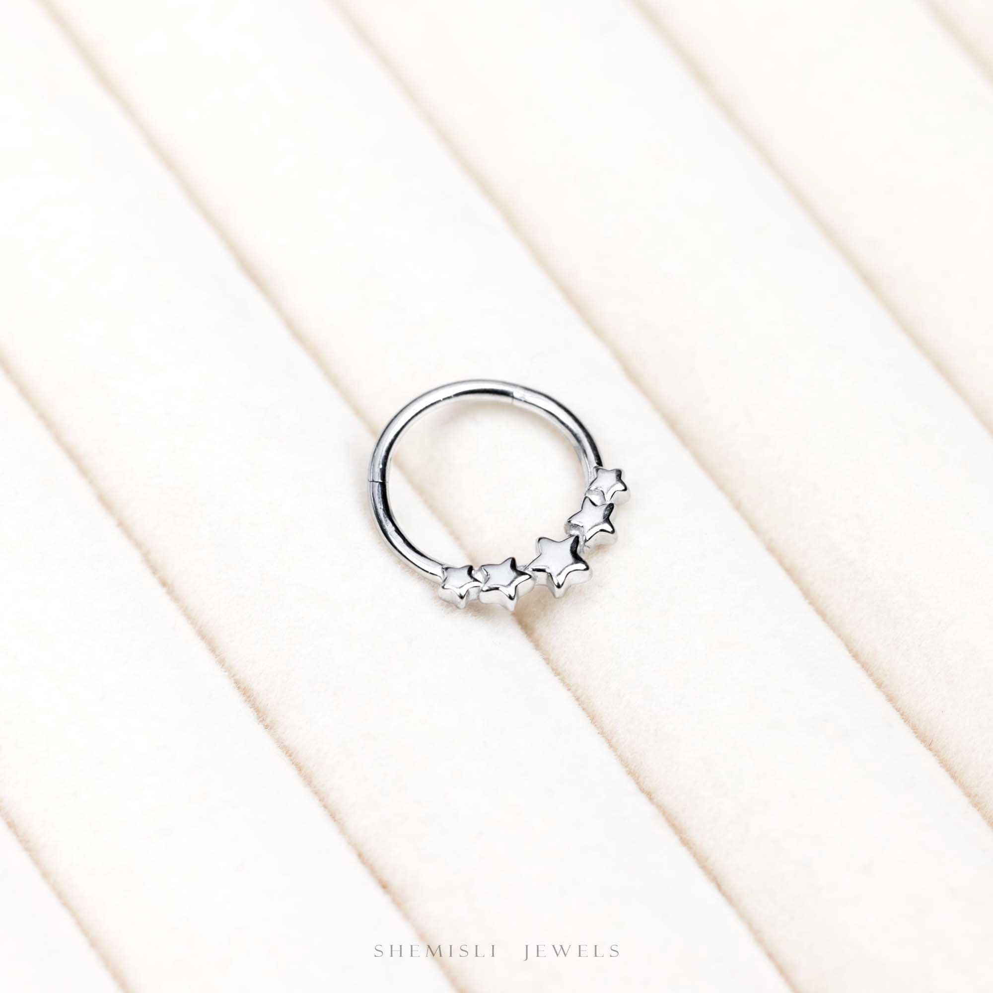 Five Stars Nose Ring, Septum Hoop, Minimalist Style, A-SH686 SH687 - Etsy