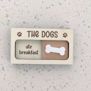 Custom Pet Task Reminder | Engraved Slide Dog Feeding Wall Sign ...