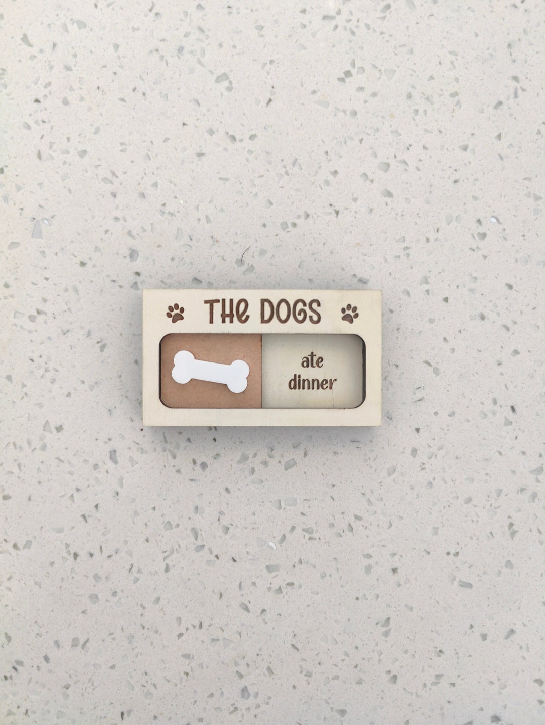Custom Pet Task Reminder | Engraved Slide Dog Feeding Wall Sign ...
