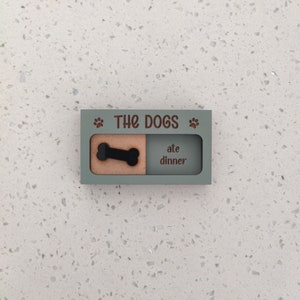 Custom Pet Task Reminder | Engraved Slide Dog Feeding Wall Sign ...